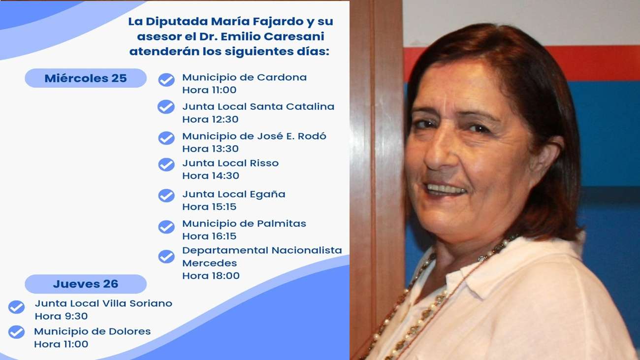 AGESOR - Diputada María Fajardo se reunirá con vecinos en recorrida por ...