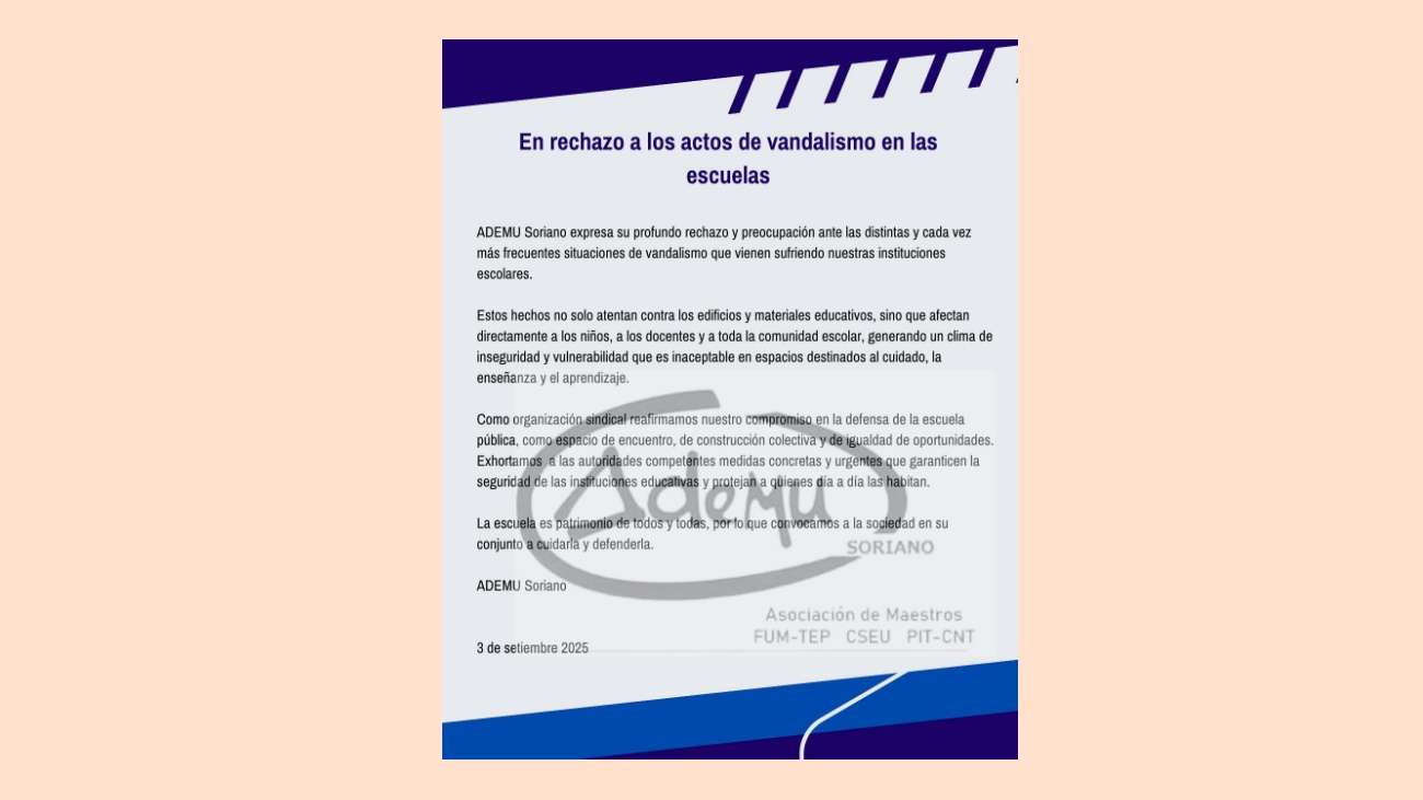 AGESOR - Comunicado de ADEMU Soriano